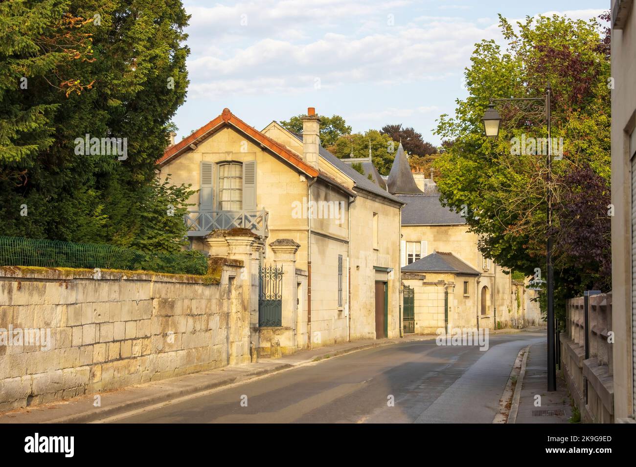 Vic-Sur-Aisne, France - Monday 25th July 2022: Road with beautiful ...