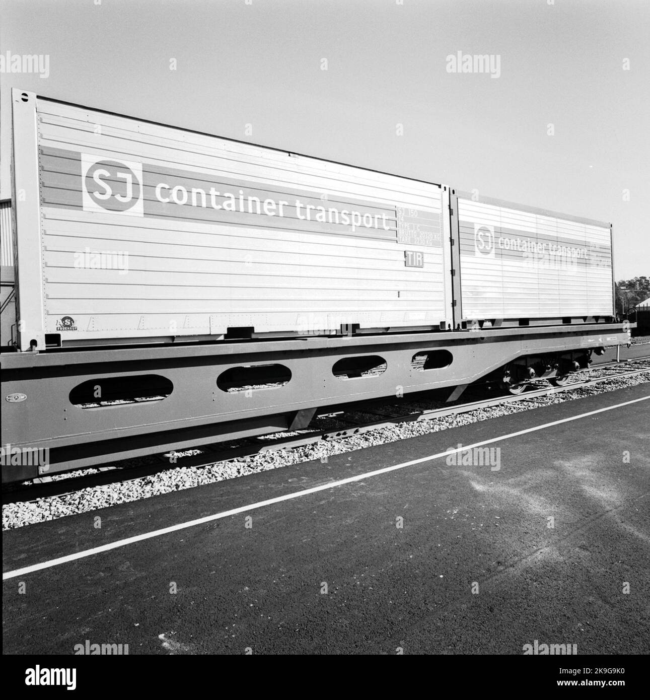 Container terminal. SJ SLPS Stock Photo - Alamy