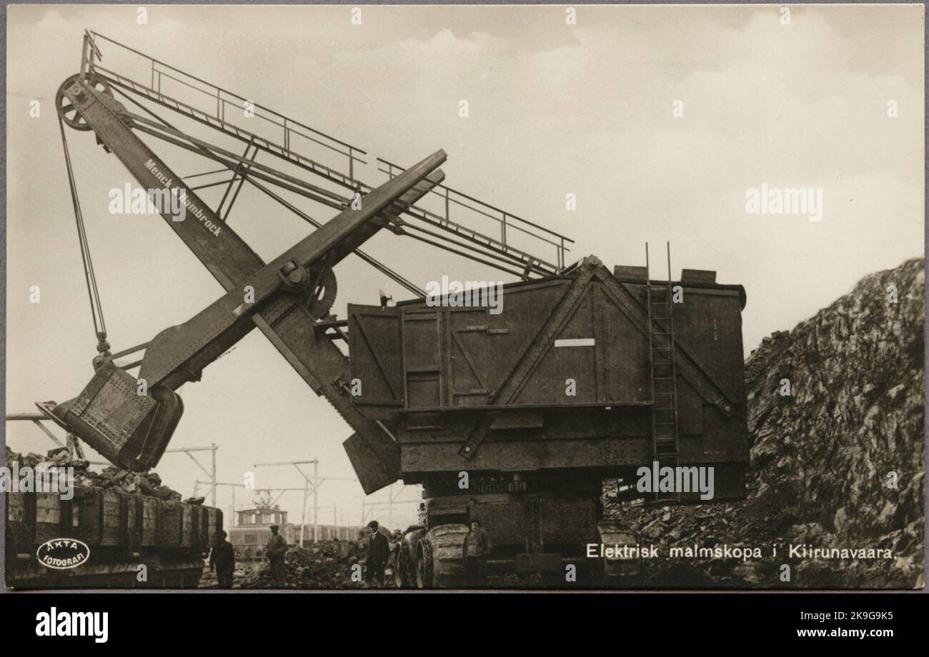 Electric ore bucket in Kiirunavaara Stock Photo - Alamy