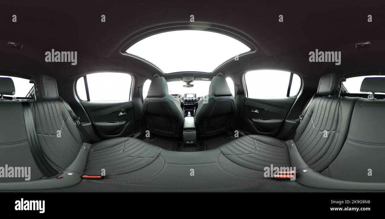 Peugeot 208 interior 360 panoramic photo car Stock Photo - Alamy