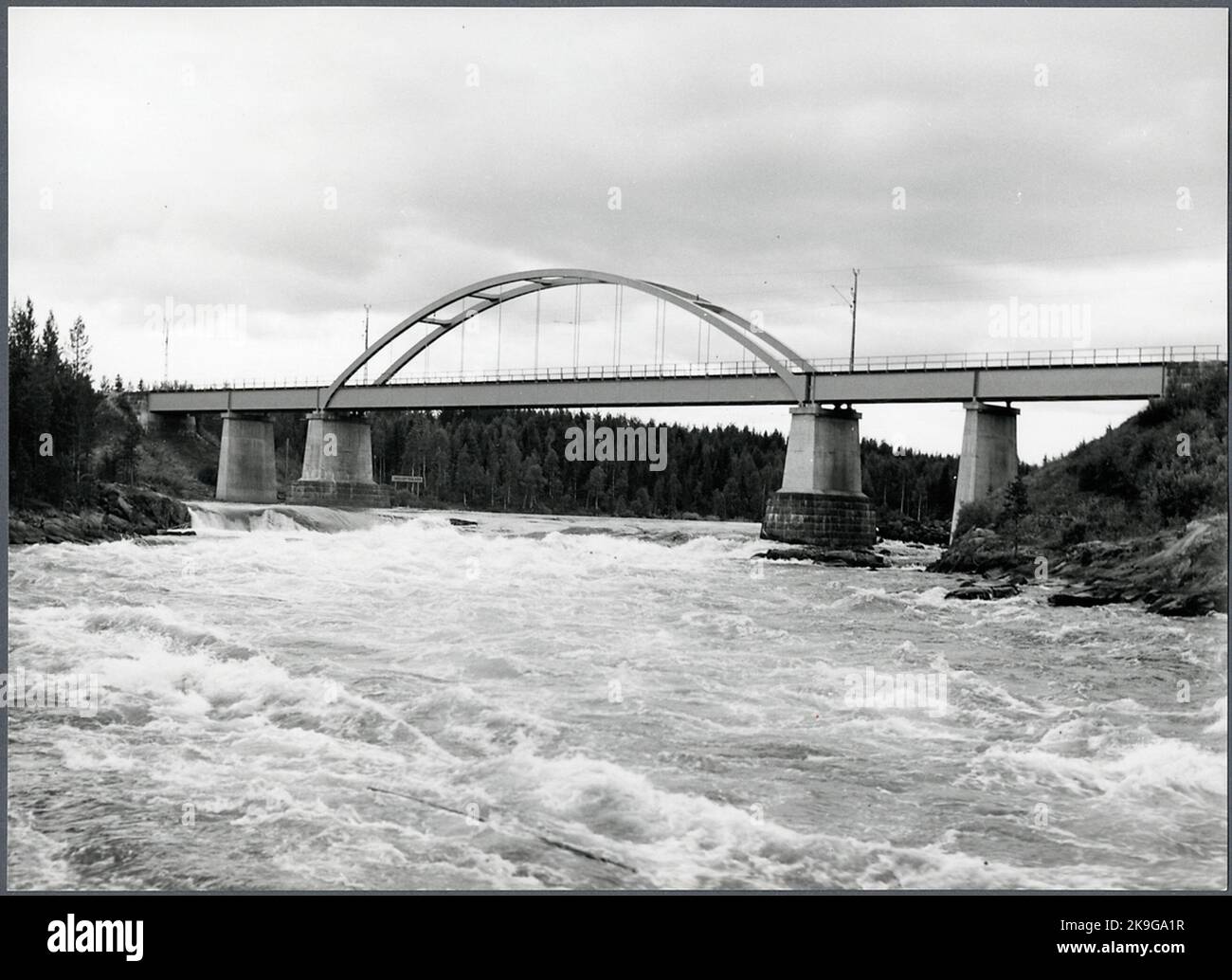 The bridge over the Skellefte River on the line between Karsbäcken and ...