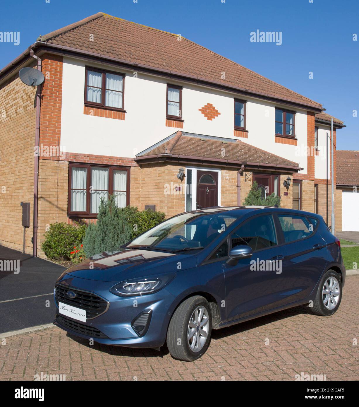 Blue Ford Fiesta Trend 2022 Stock Photo - Alamy