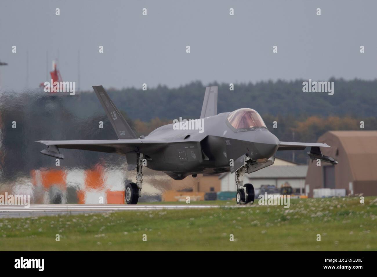 USAFE F35-A arrives back minus a Sidewinder missile after a visit to ...