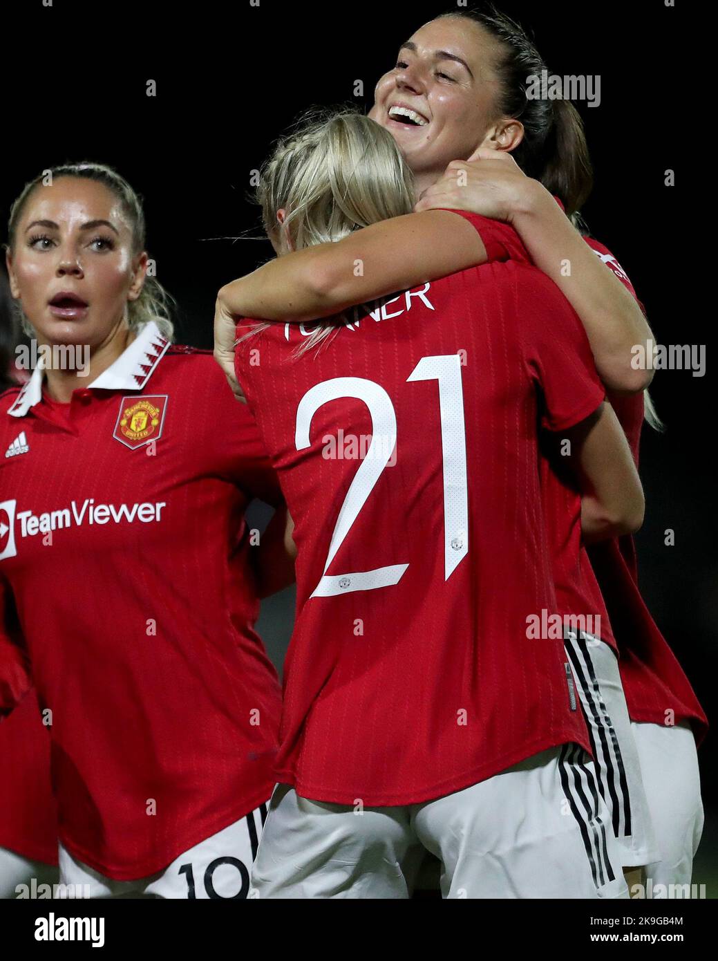 Manchester United's VILDE BOE RISA celebrates with MILLIE TURNER after ...