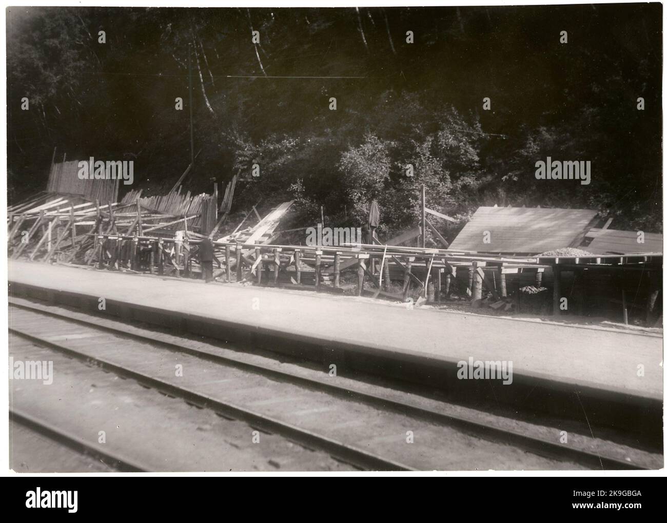 Båstad, stamping for support walls Stock Photo - Alamy