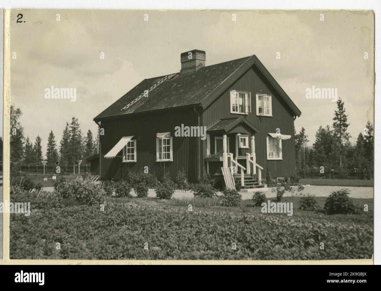 Bostain houses where people lived who worked on the railway Stock Photo ...