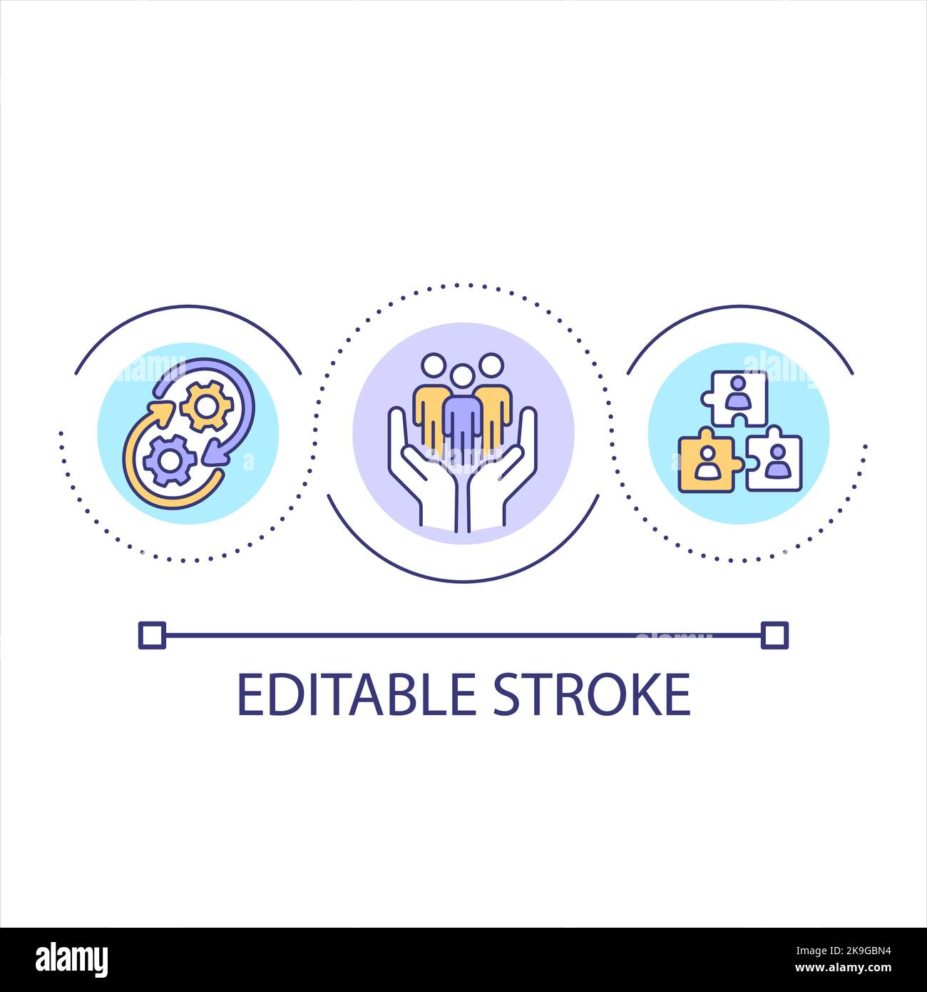 Teamwork collaboration loop concept icon Stock Vector Image & Art - Alamy