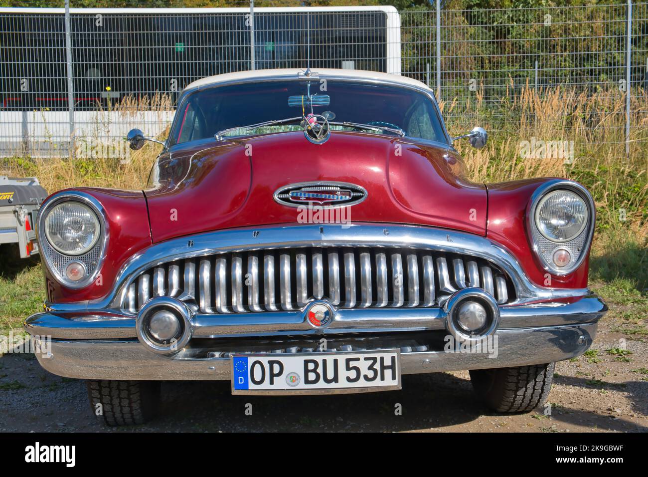 red 1953 Buick roadmaster , front view Stock Photo - Alamy