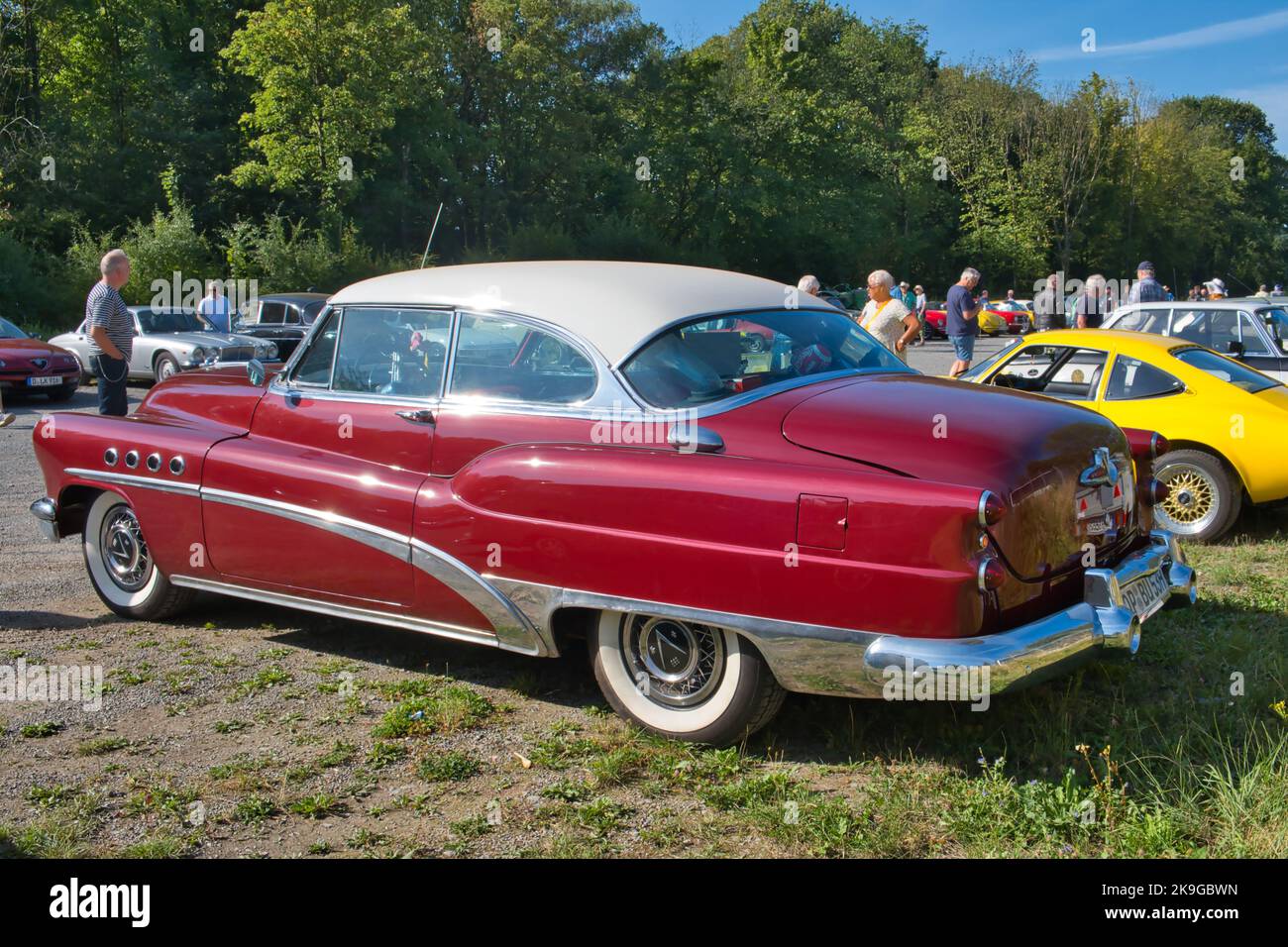 Buick roadmaster from the year 1953, diagonal rear view Stock Photo - Alamy
