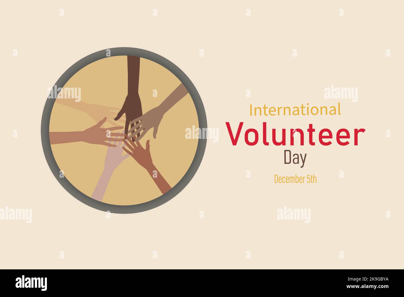 Vector illustration on the theme of International Volunteer day ...