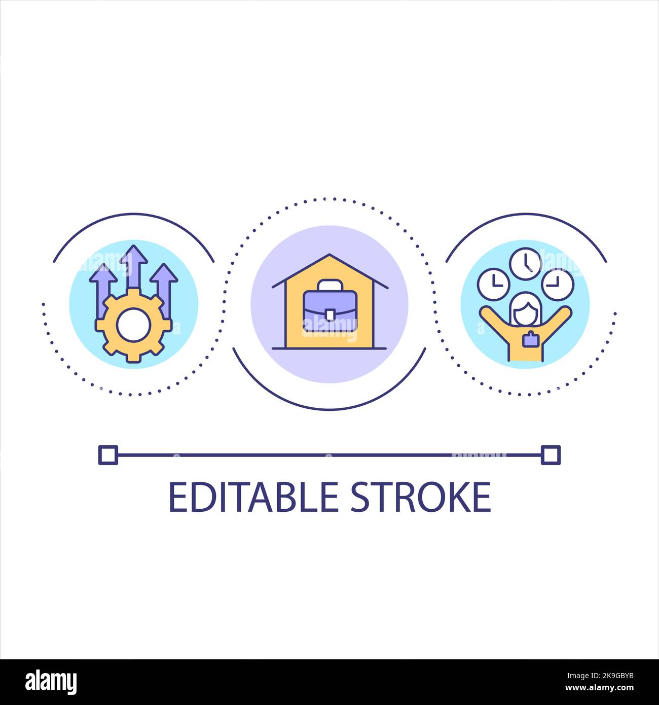 Remote work loop concept icon Stock Vector Image & Art - Alamy