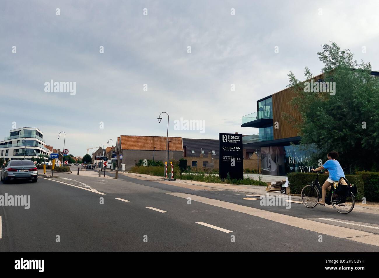 A car window view over the roadside in Belgium Stock Photo - Alamy