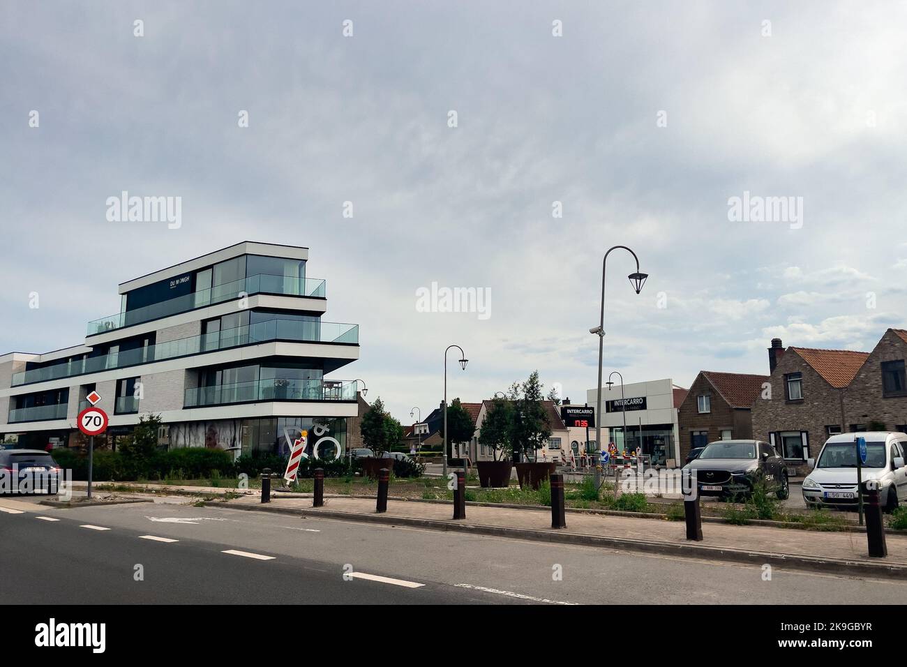 A car window view over the roadside in Belgium Stock Photo - Alamy