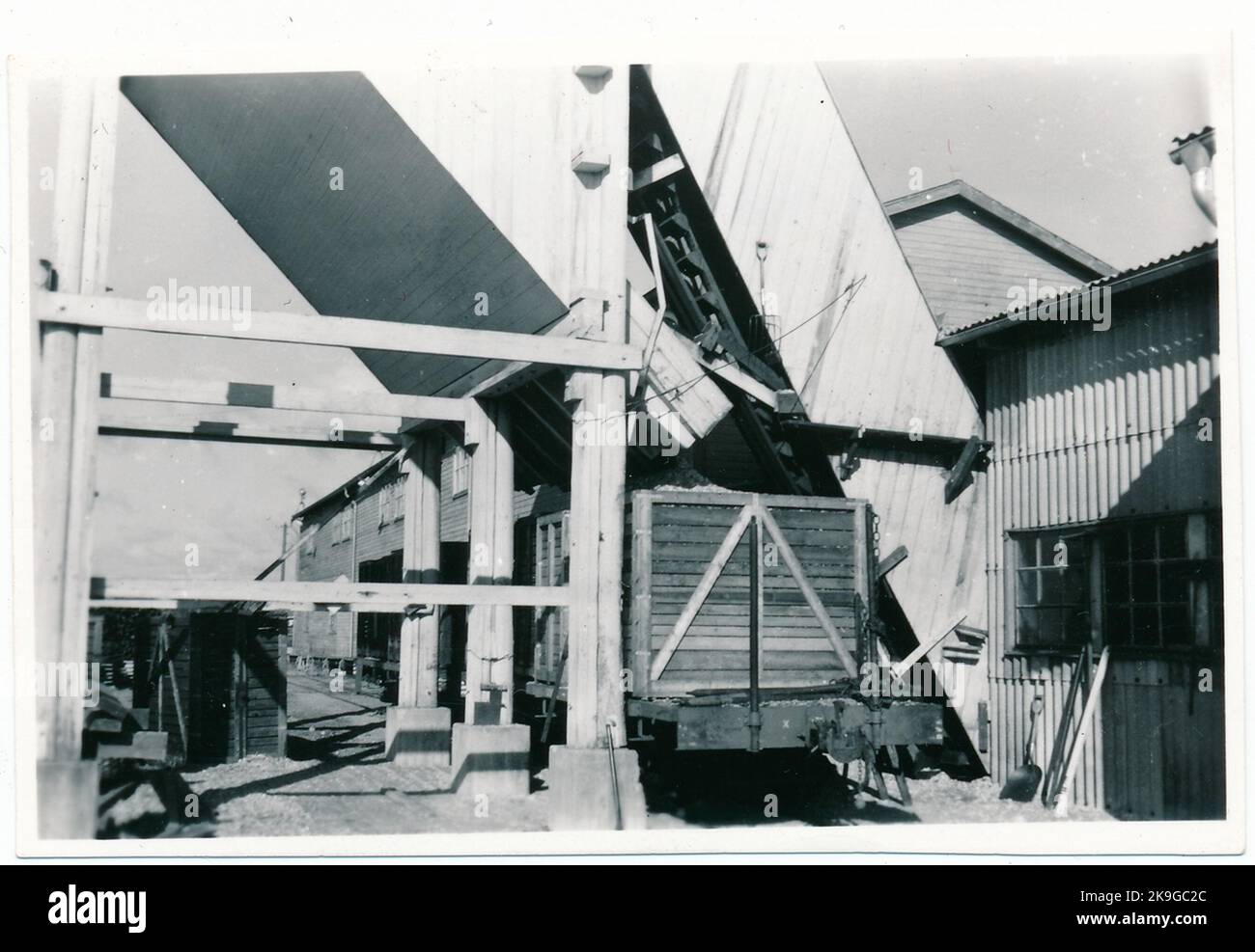 Loading of freight wagon Stock Photo - Alamy