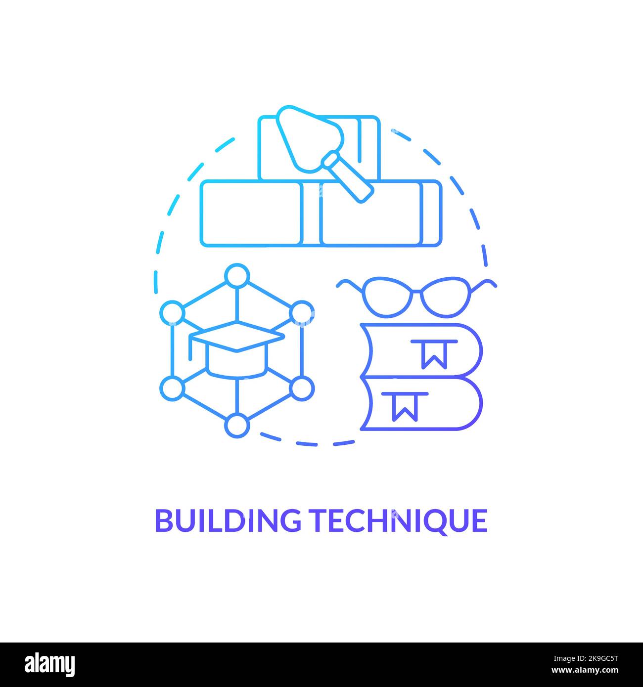 Building memory technique blue gradient concept icon Stock Vector Image ... Building memory technique blue gradient concept icon Stock Vector Image ...