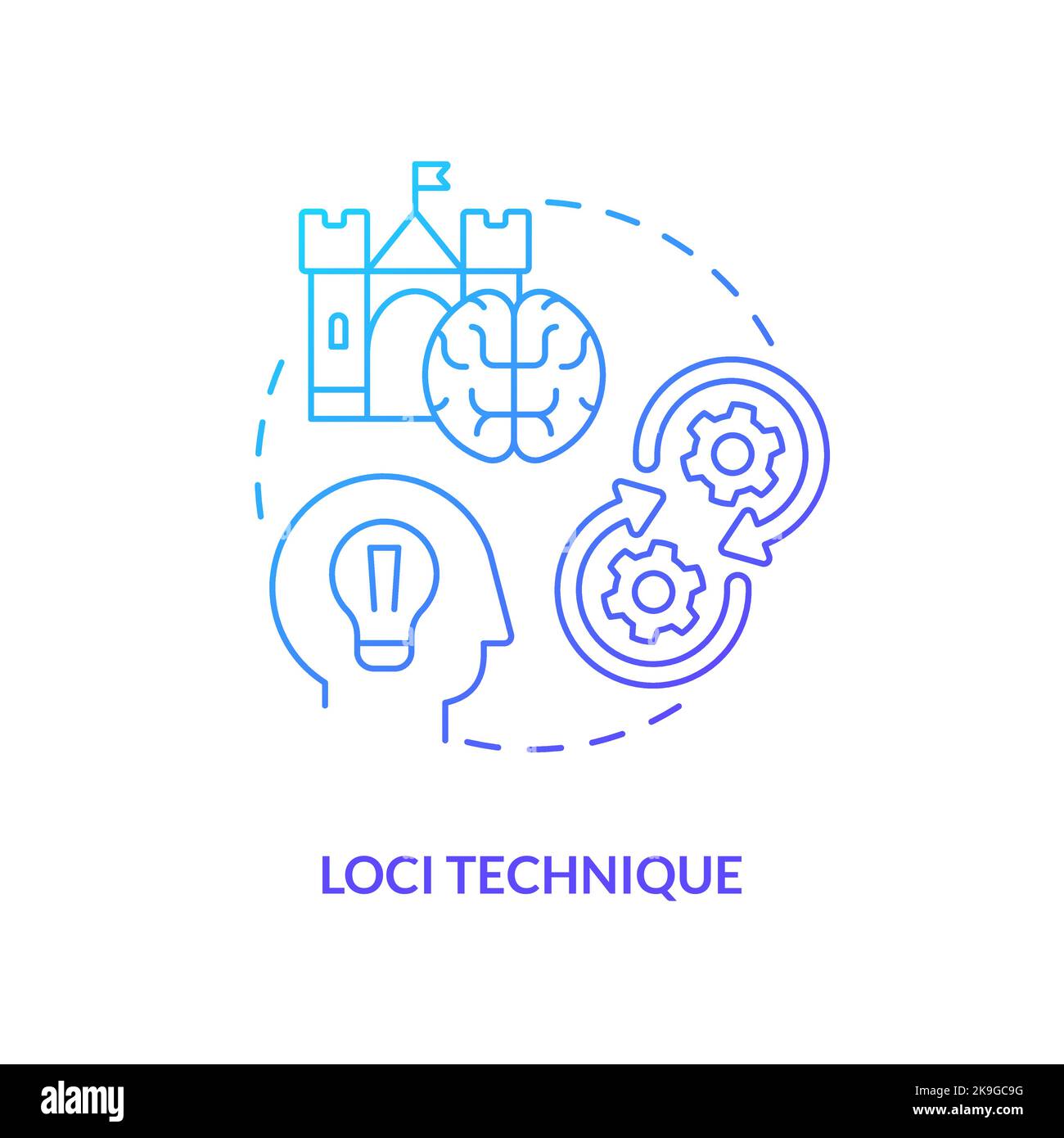 Loci memory technique blue gradient concept icon Stock Vector Image ... Loci memory technique blue gradient concept icon Stock Vector Image ...