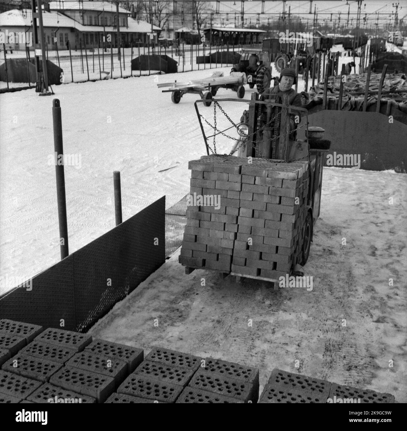 Tegel loading at Sala station, stn Stock Photo - Alamy
