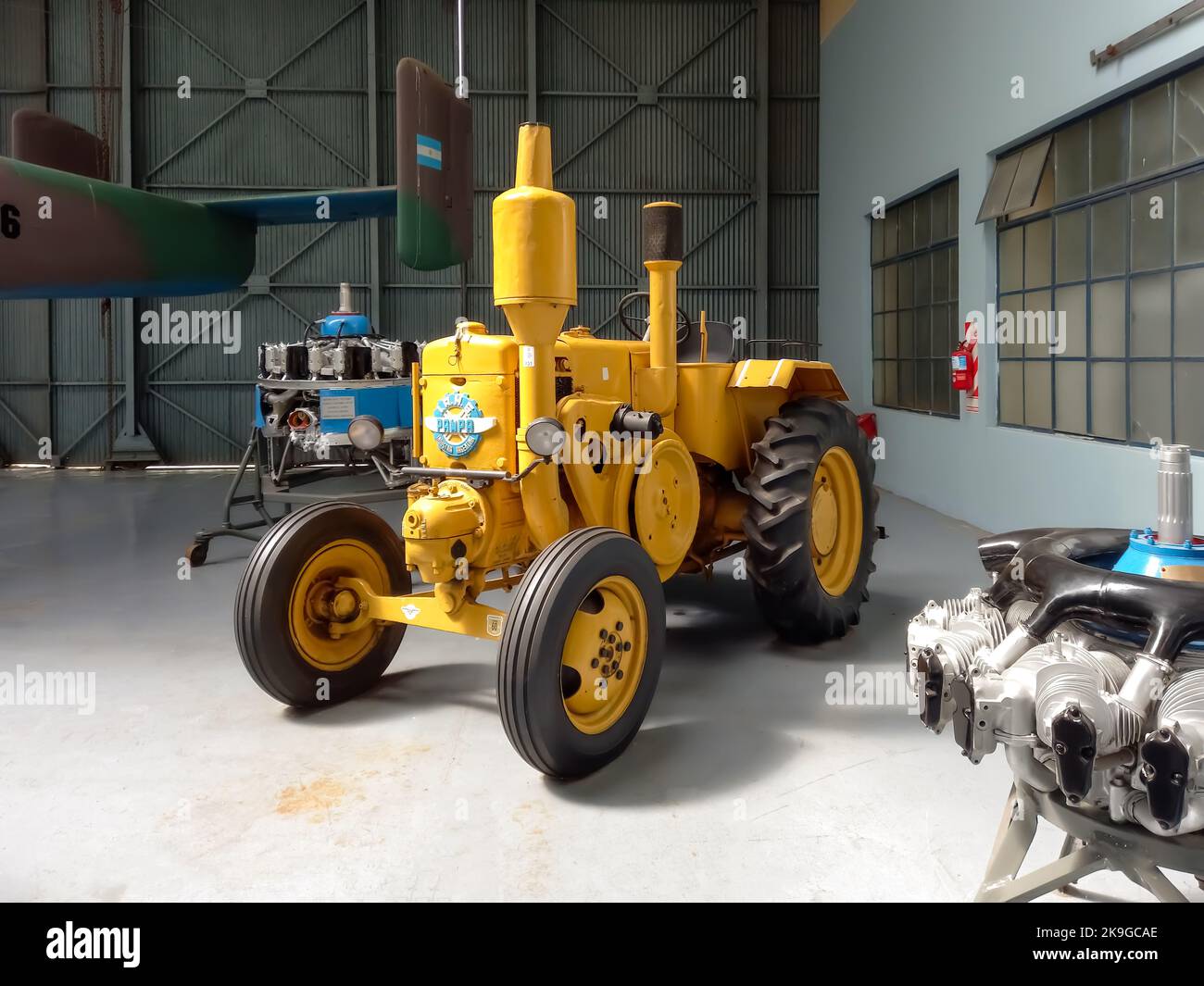 Old yellow IAME Pampa agricultural tractor 1952, Argentine version of ...