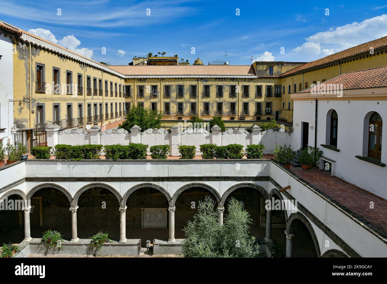 The cloister of the church of Santa Maria la Nova, now a museum, in ...