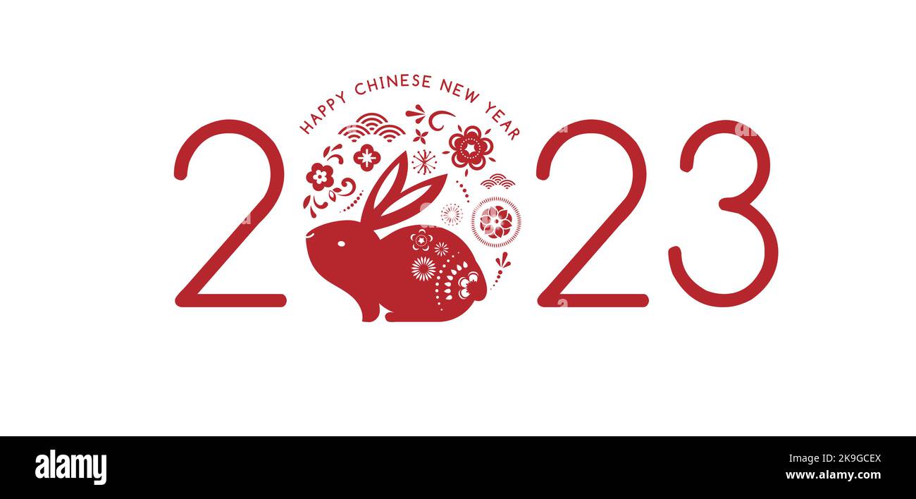 Chinese New Year 2023 - year of the rabbit - Chinese zodiac symbol ...