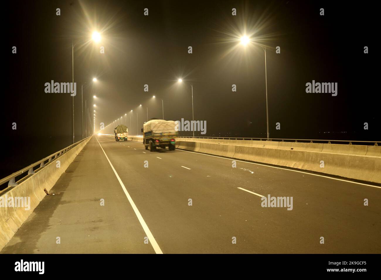 Munshiganj, Bangladesh - October 23, 2022: The Night view Padma ...