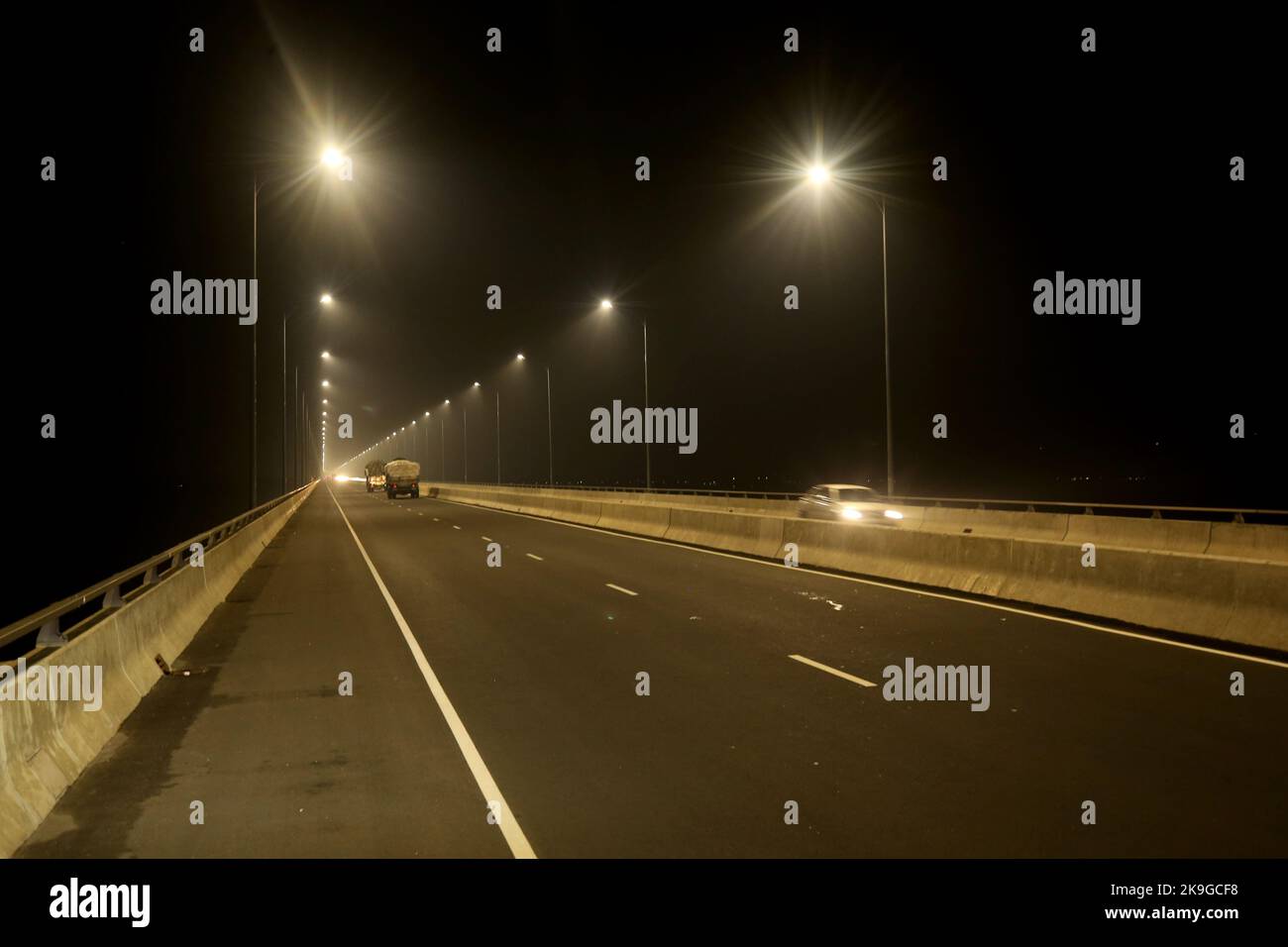 Munshiganj, Bangladesh - October 23, 2022: The Night view Padma ...