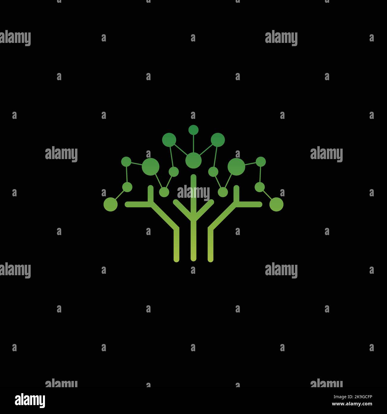 A simple tech tree modern vector design Stock Vector Image & Art - Alamy