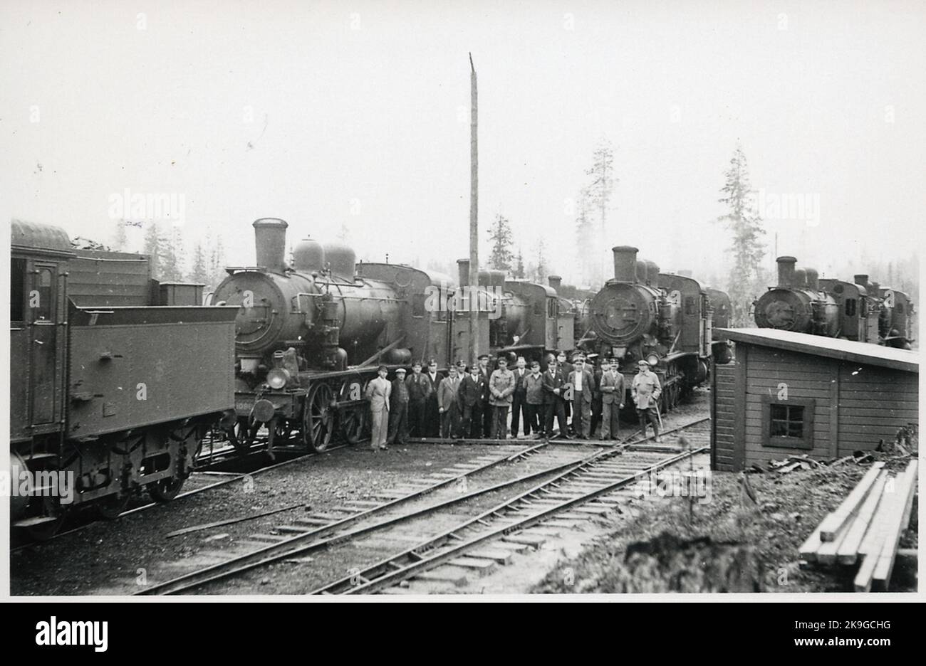 Vaimat gravel pit, the provisional locomotive station and steam ...