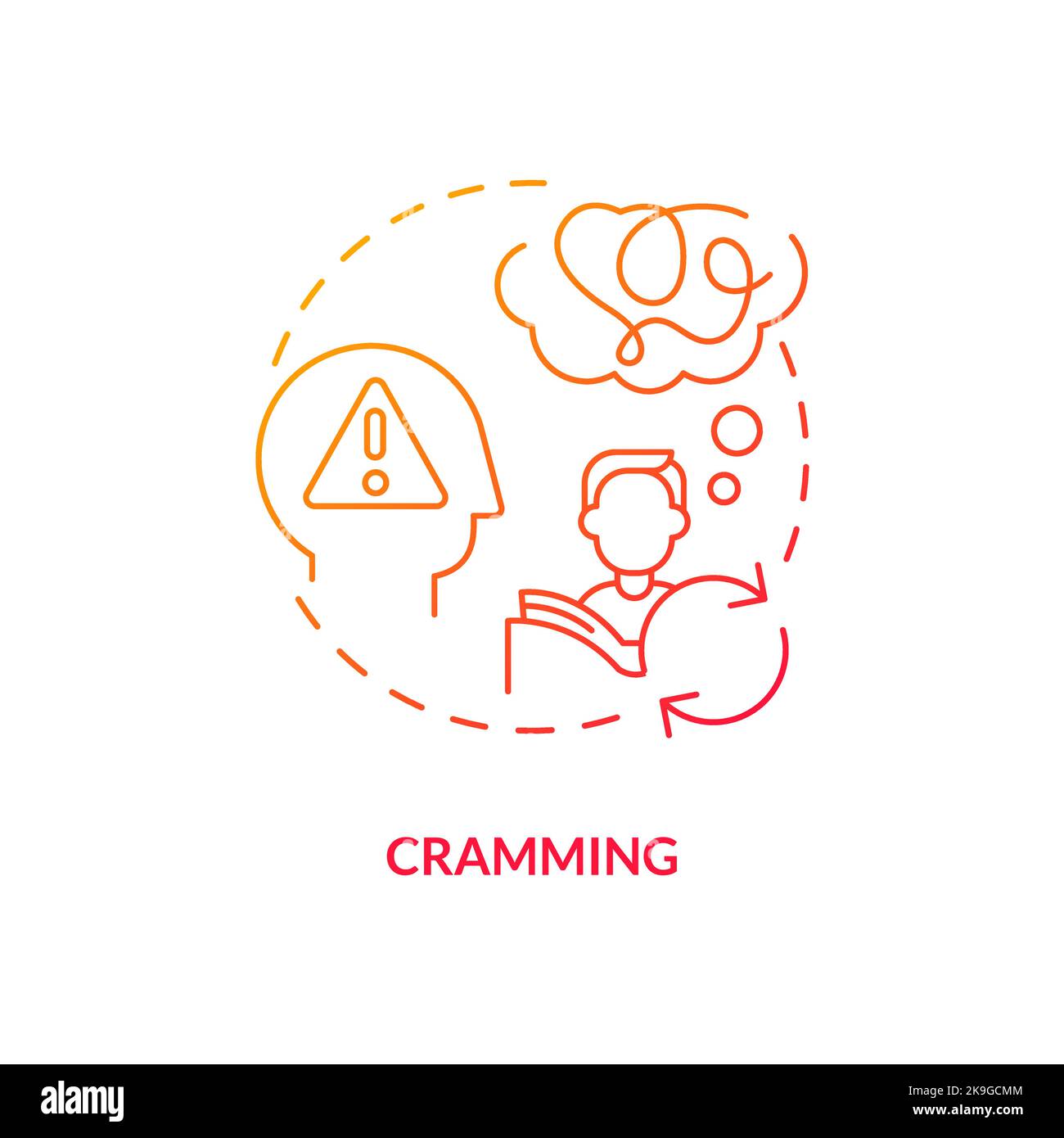 Cramming for exam Stock Vector Images - Alamy