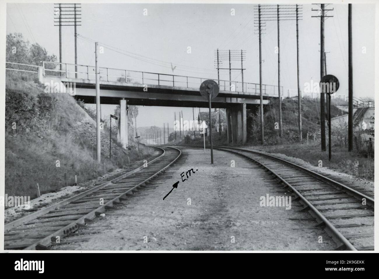 Road bridge over railway tracks Stock Photo - Alamy
