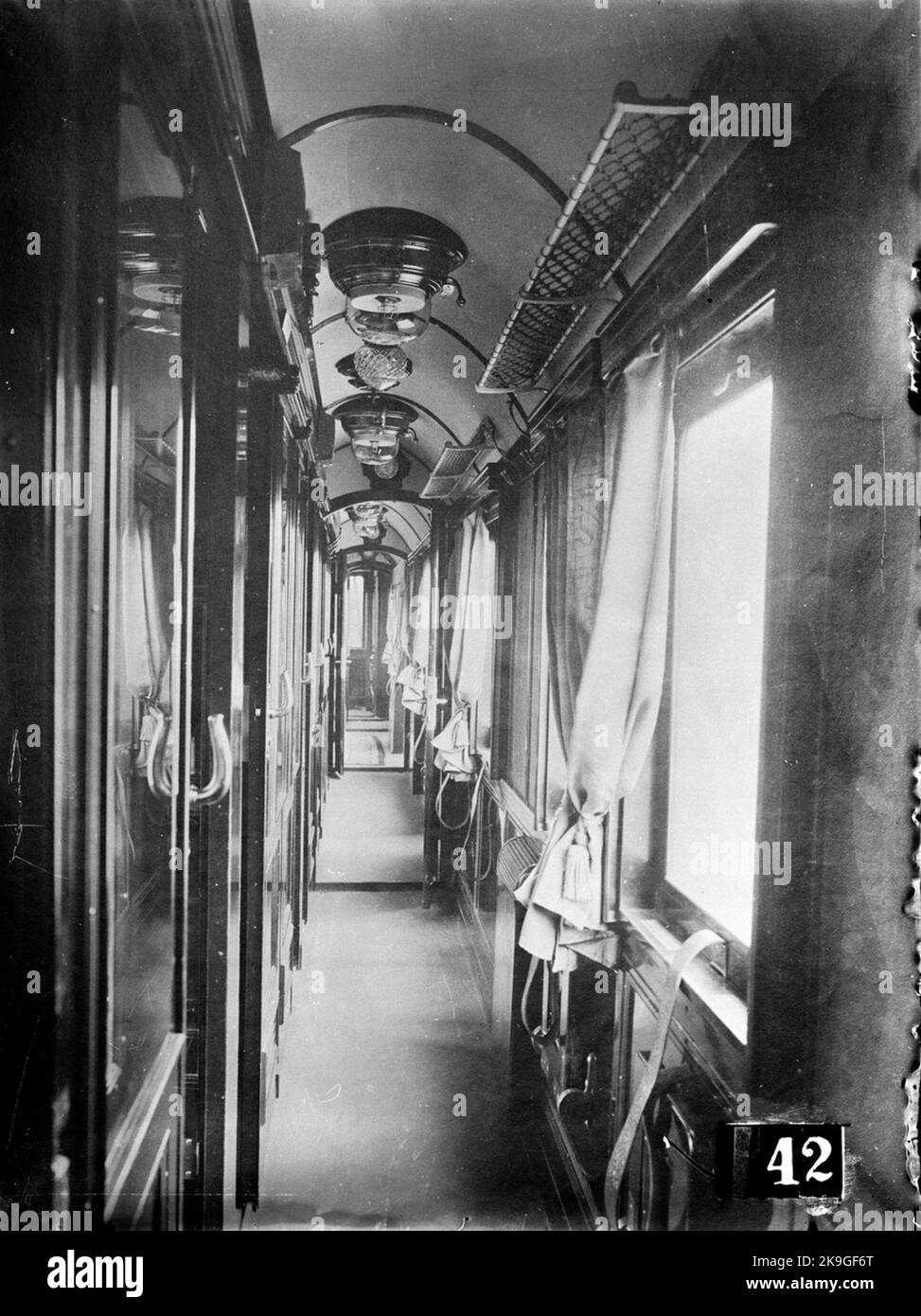 Interior image from the royal wagon, State Railways, SJ AO3 1864 ...