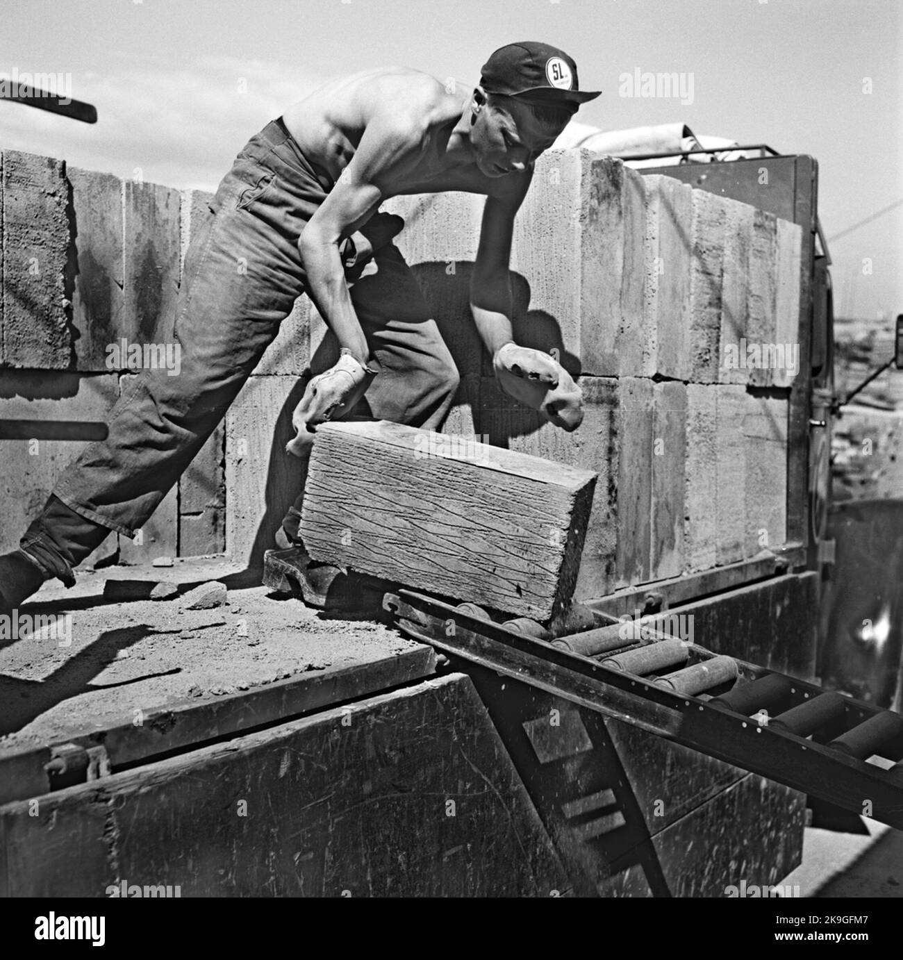 Relief of building materials. SL AB Transport Stock Photo - Alamy