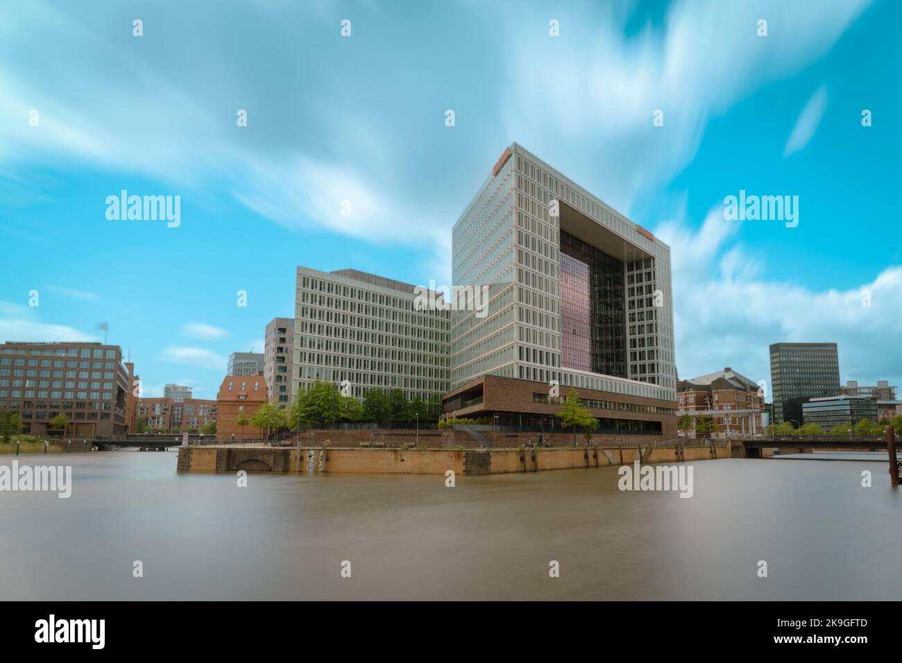 The Spiegel publishing house building in Hamburg, Germany with ...