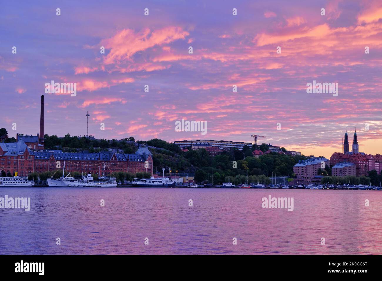 Stockholm, Sweden - Sept 2022: Beautiful evening sunset scenery of ...