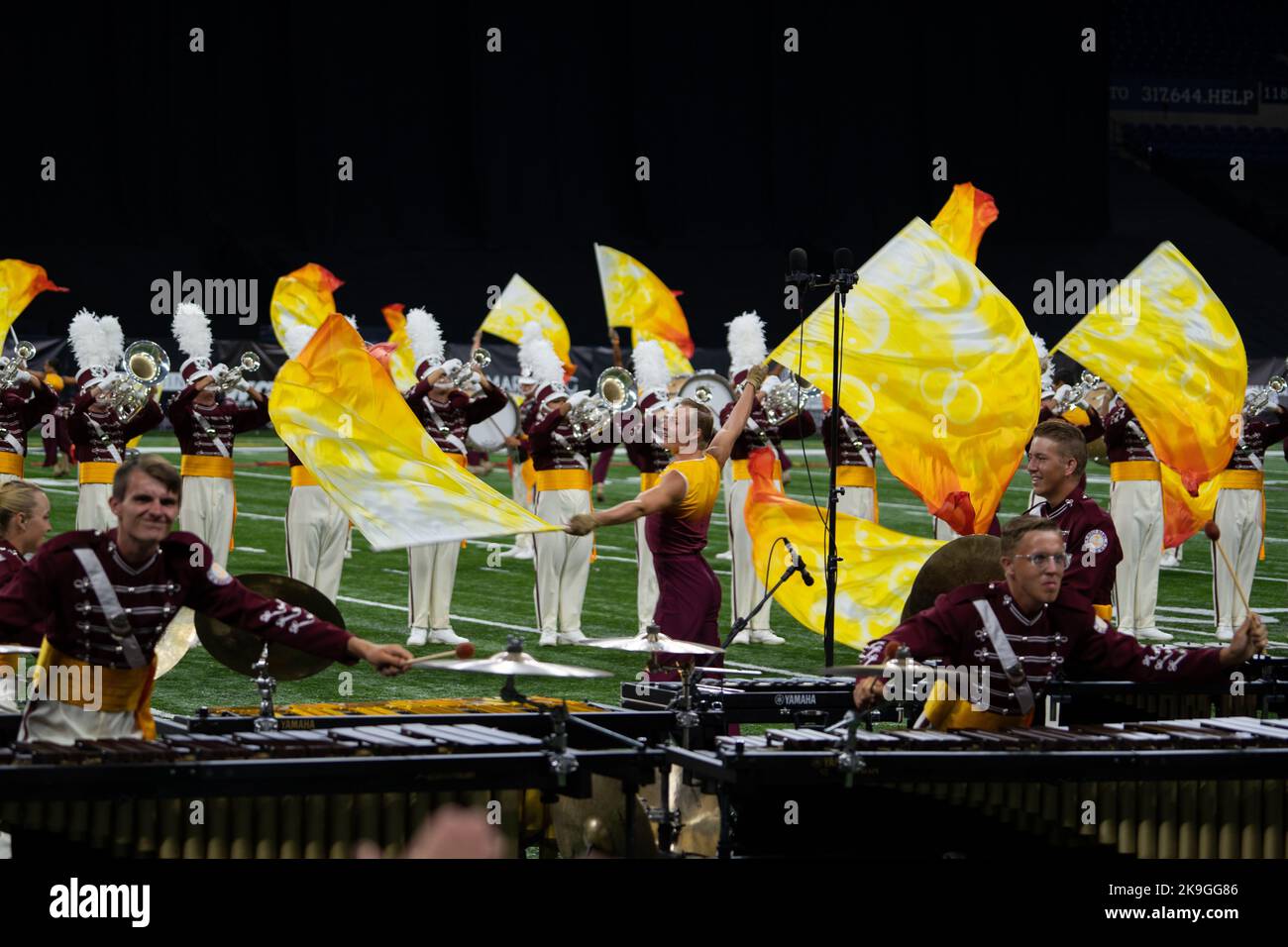 DCI World Finals in August 2021 in Indianapolis, Indiana. Elite marching bands from all across ...