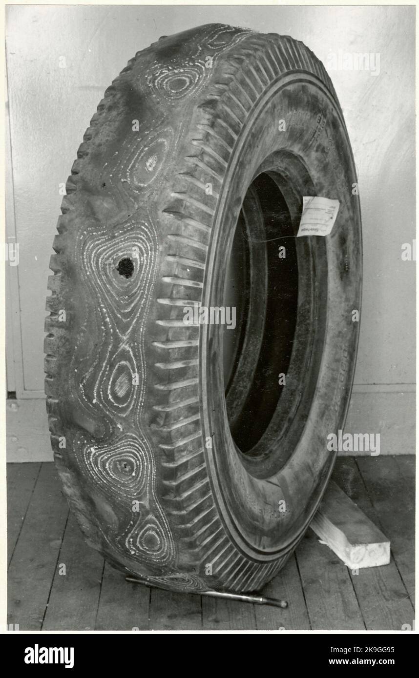 Bus tires with wear and tear Stock Photo - Alamy