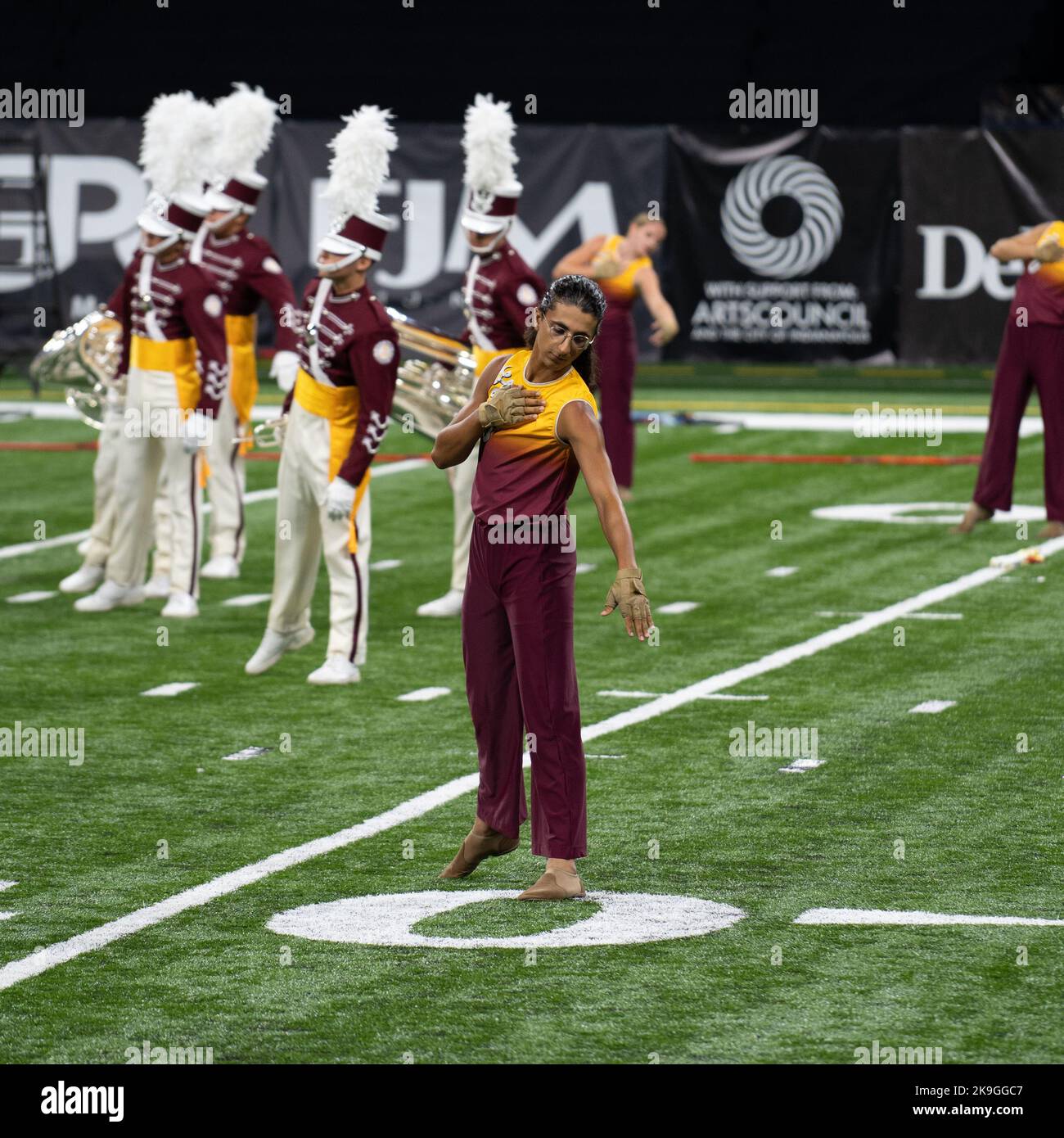 DCI World Finals in August 2021 in Indianapolis, Indiana. Elite marching bands from all across ...