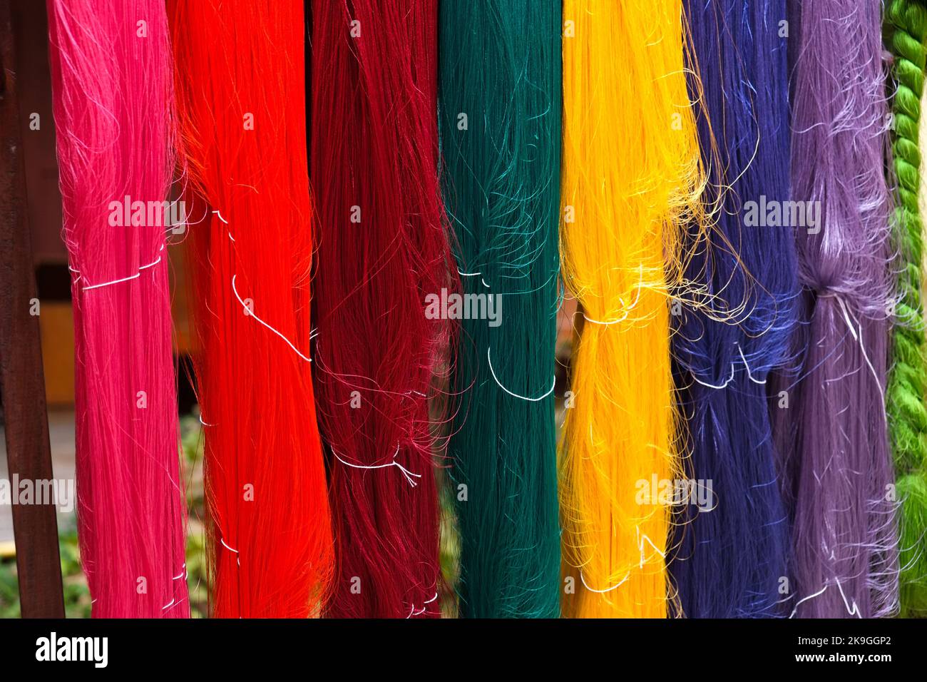 Bright colorful traditional silk weavings Stock Photo - Alamy