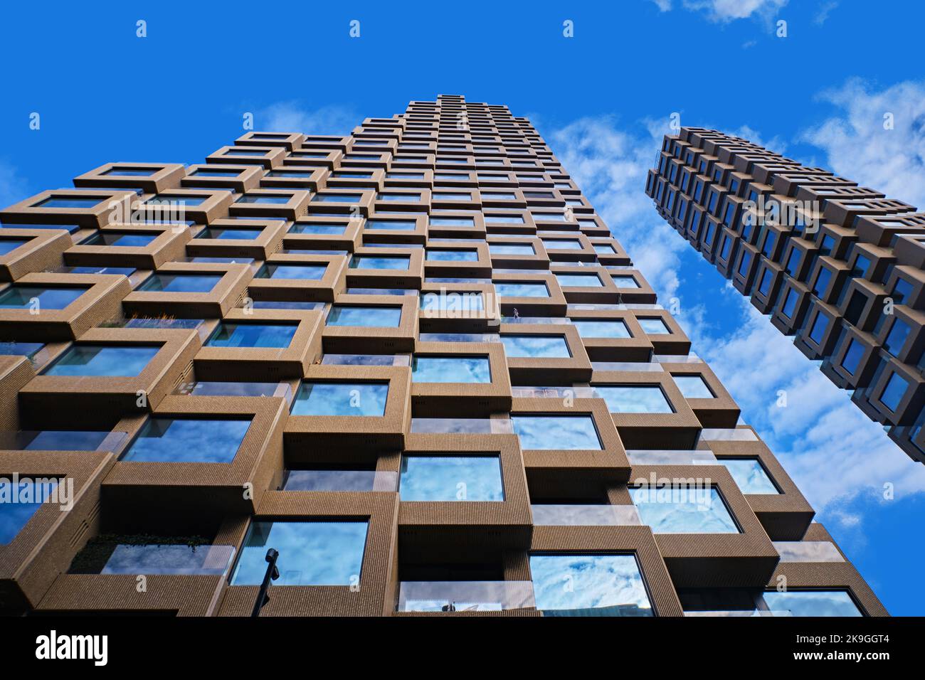 Stockholm, Sweden - Sept 2022: New twin tower apartment building Norra ...