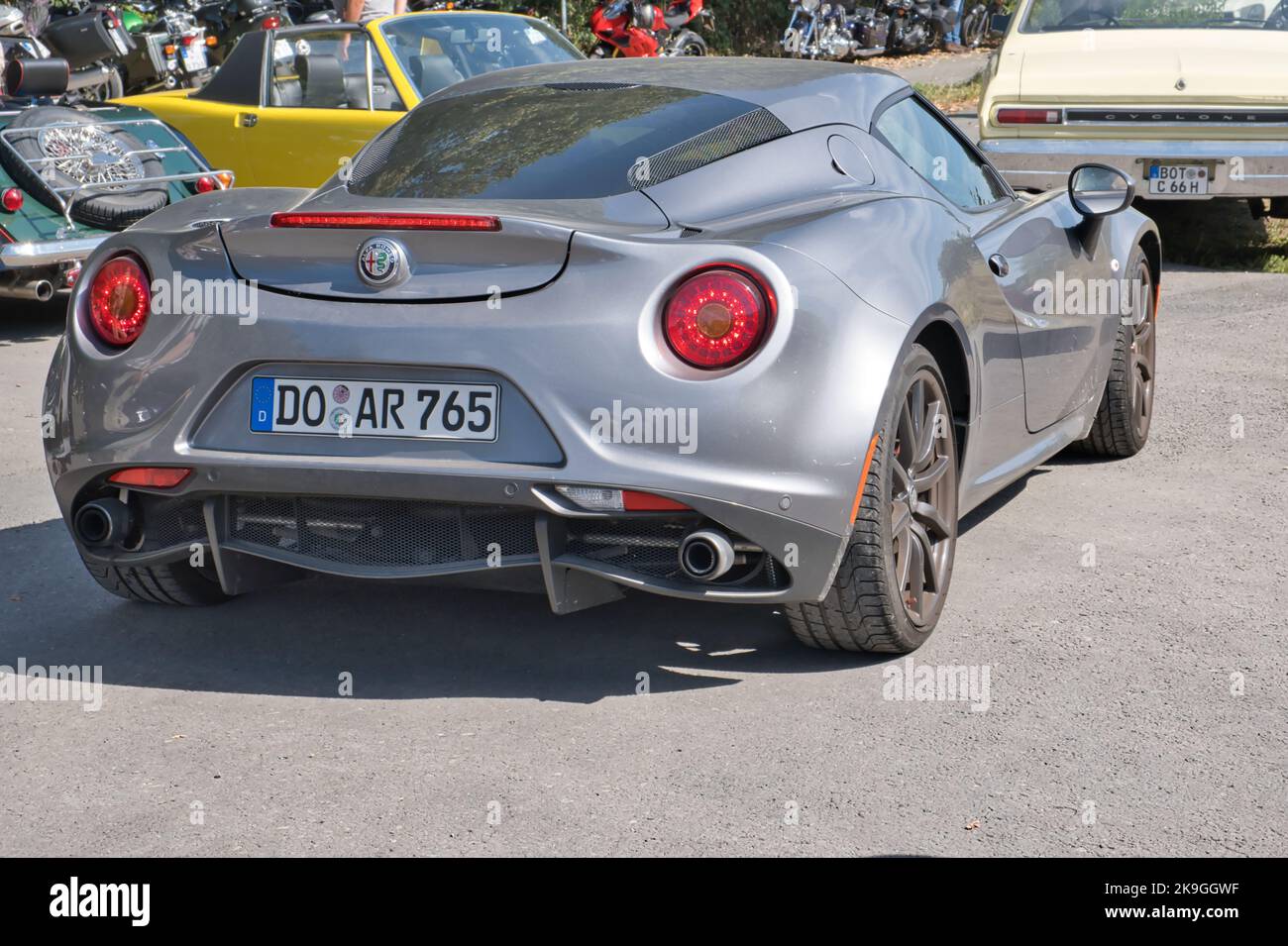 Alfa Romeo 4 C , rear view at an angle Stock Photo - Alamy