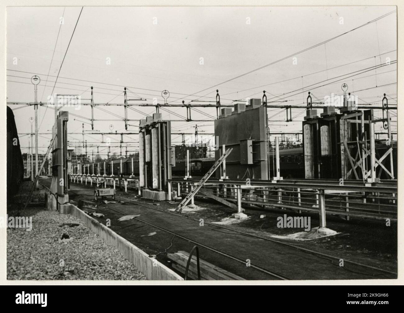 Washing facility at Hagalund carriage station Stock Photo - Alamy