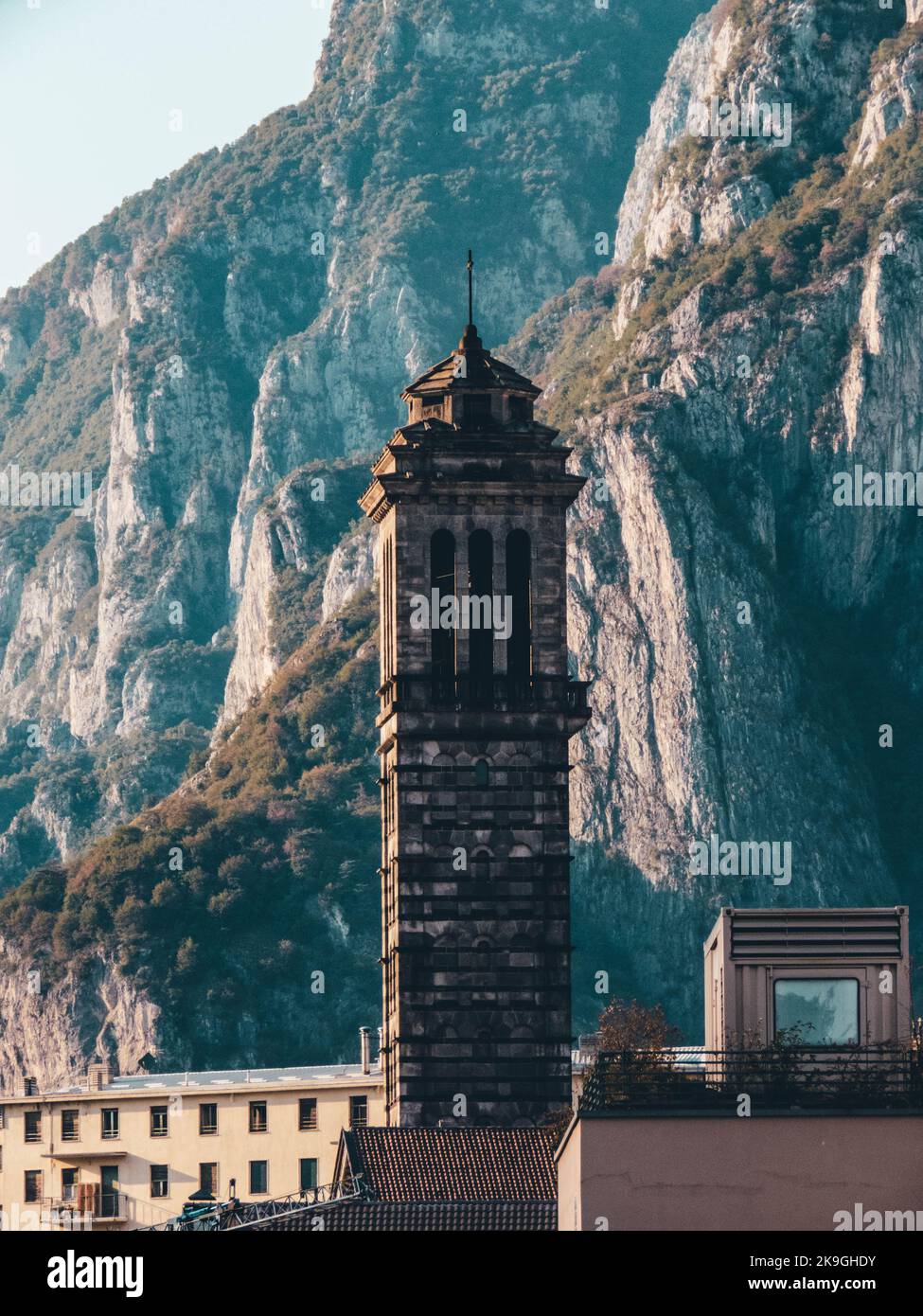 a vertical shot of victory tower in lecco, italy Stock Photo - Alamy