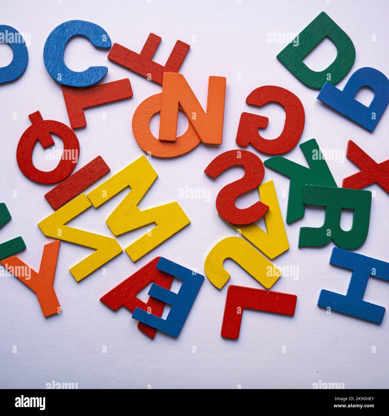 Multi color alphabet letters hi-res stock photography and images - Alamy