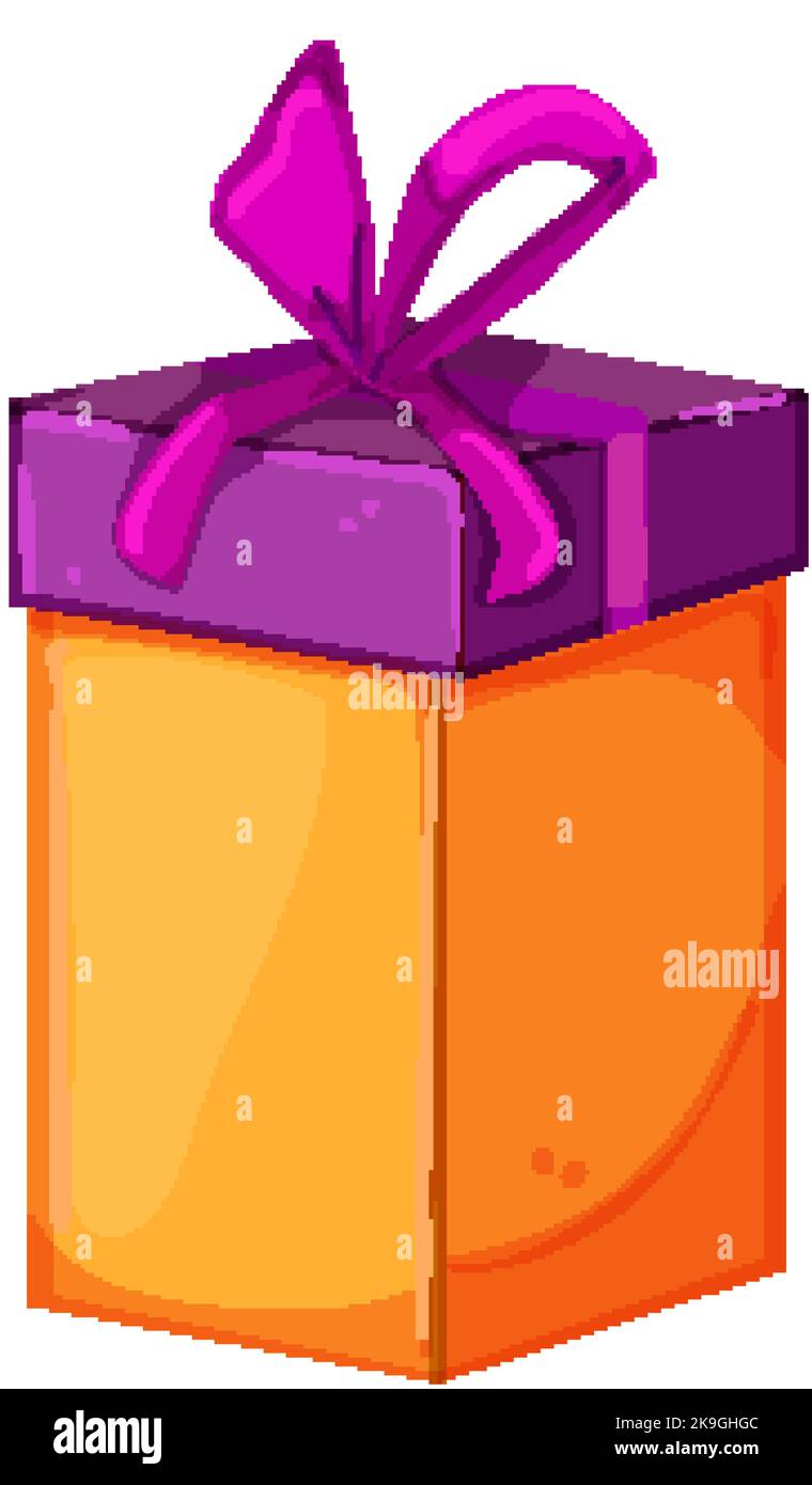 ribbon gift box cartoon vector illustration Stock Vector Image & Art ...