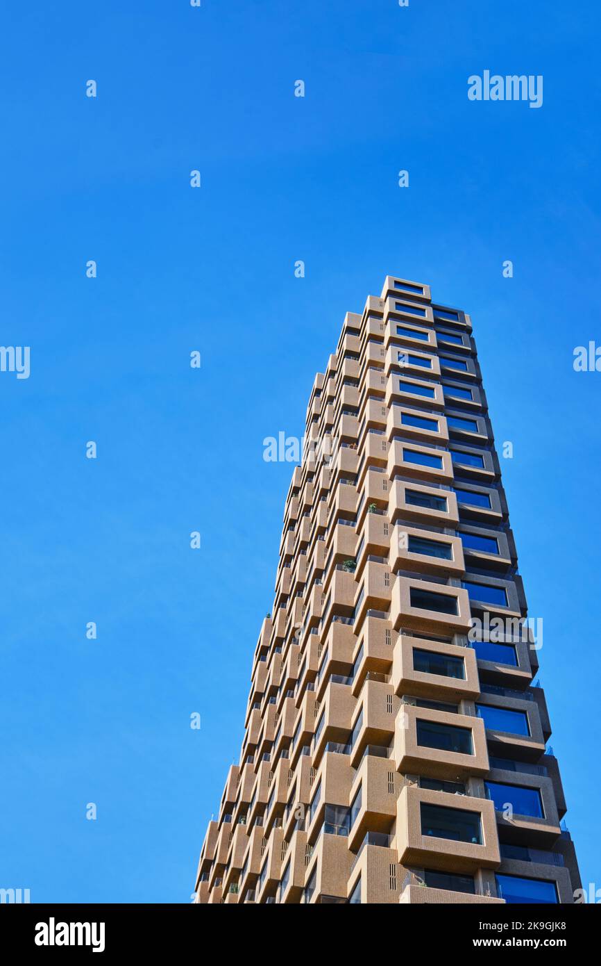Stockholm, Sweden - Sept 2022: New twin tower apartment building Norra ...