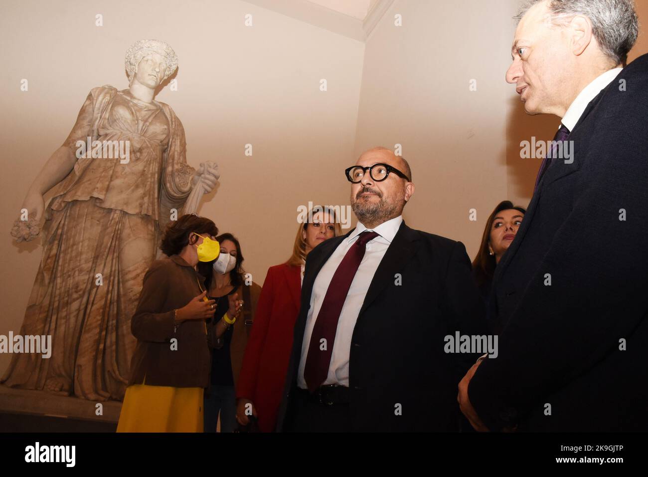 Gennaro Sangiuliano, new Italian Minister of Culture visiting the ...