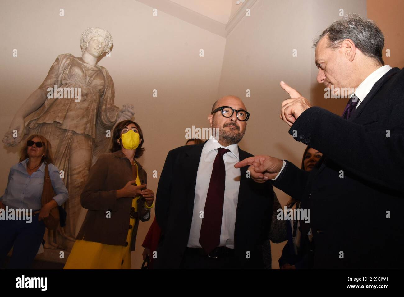Gennaro Sangiuliano, new Italian Minister of Culture visiting the ...