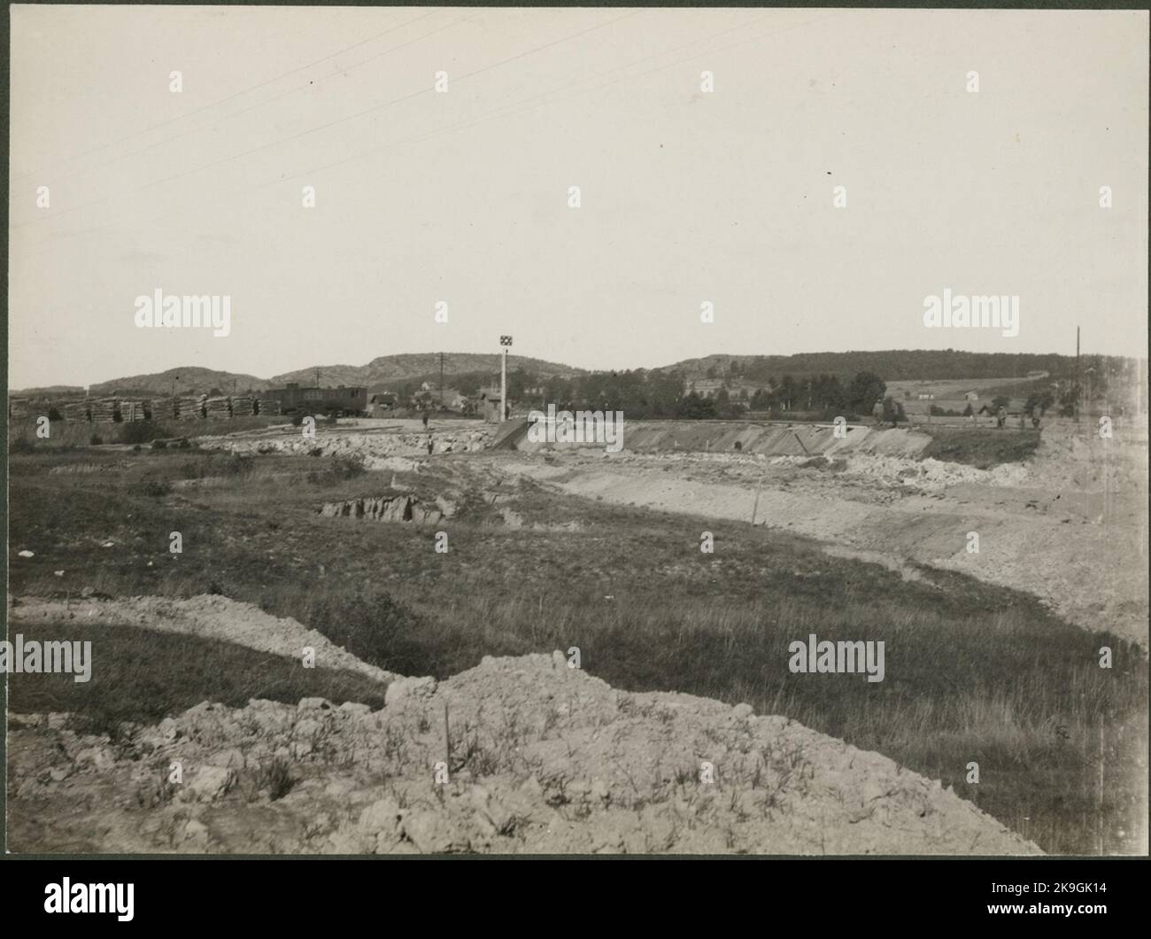 The embankment after the landslide in Smedberg along the railway ...