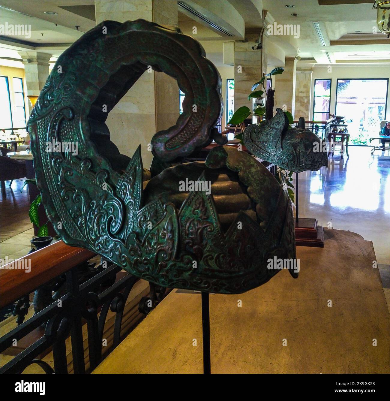 Indonesian traditional crown made of iron bronze and silver Stock Photo ...