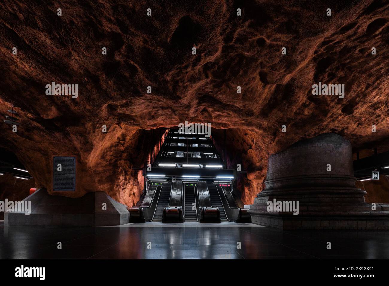 Stockholm, Sweden - Sept 2022: Radhuset modern metro station in ...